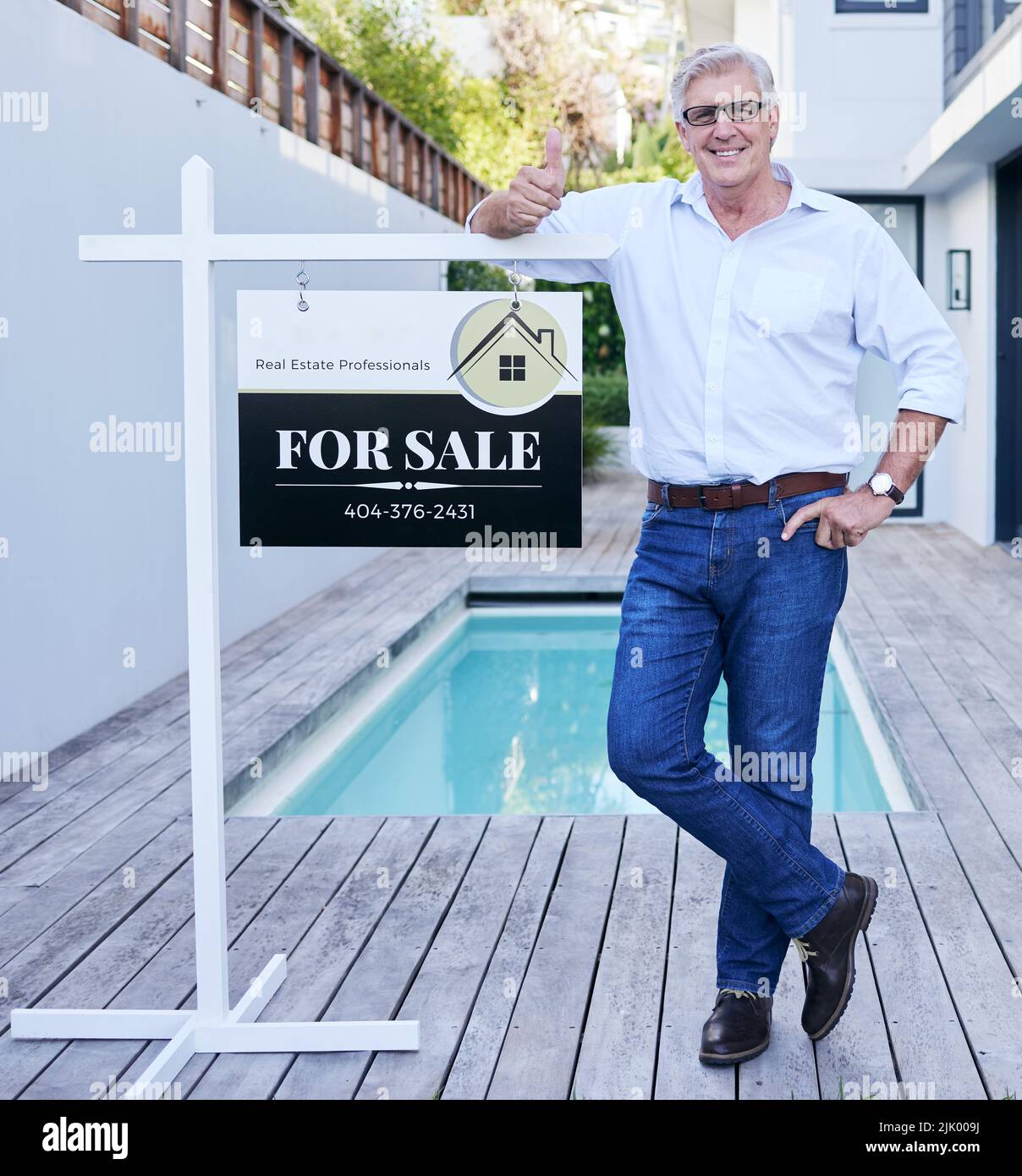 Fresh on the market. Full length portrait of a handsome mature male ...