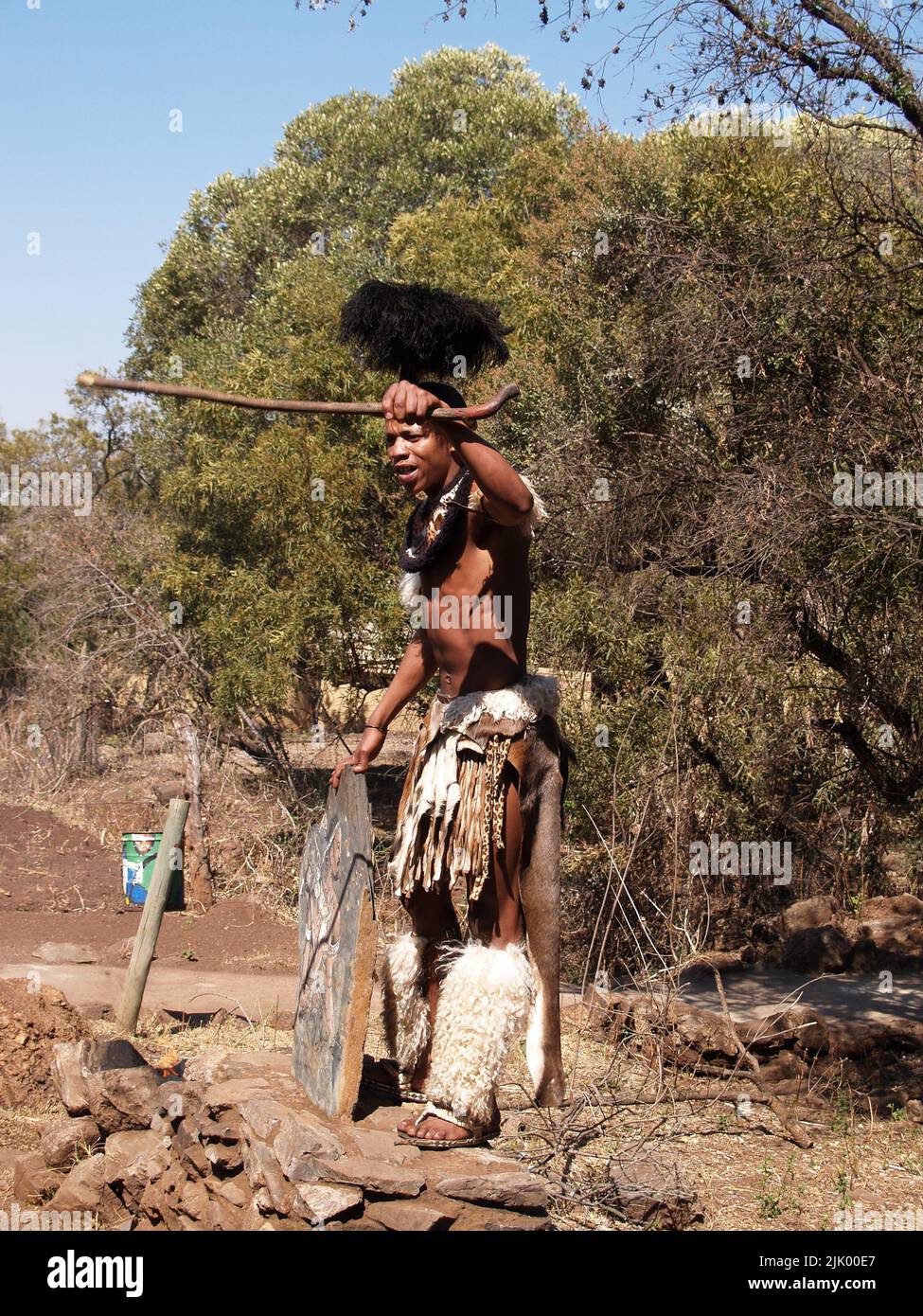 Johannesburg South Africa - August 13 2027; African tribesman in ...