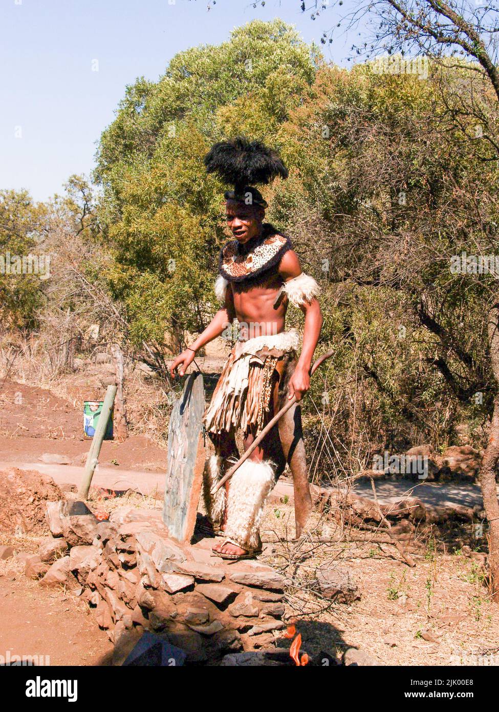 Johannesburg South Africa - August 13 2027; African tribesman in ...