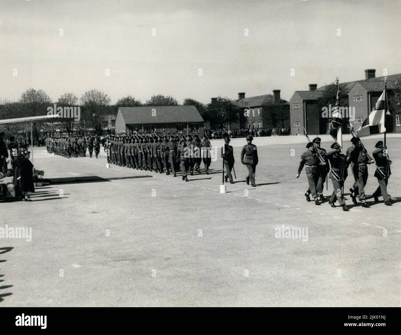 Apr. 04, 1955 - Tidworth, England, United Kingdom -The Queen Mother ...
