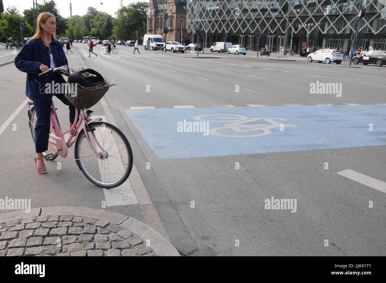 Copenhagen /Denmark/28 July 2022/Denmark have bike lanes for bcycler or ...