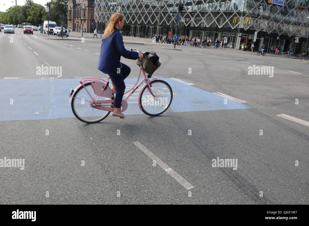Copenhagen /Denmark/28 July 2022/Denmark have bike lanes for bcycler or ...