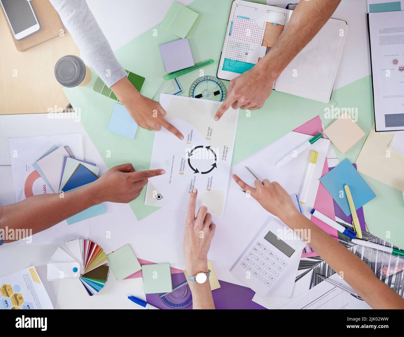Cooperation is key to making anything work. a group of creative ...