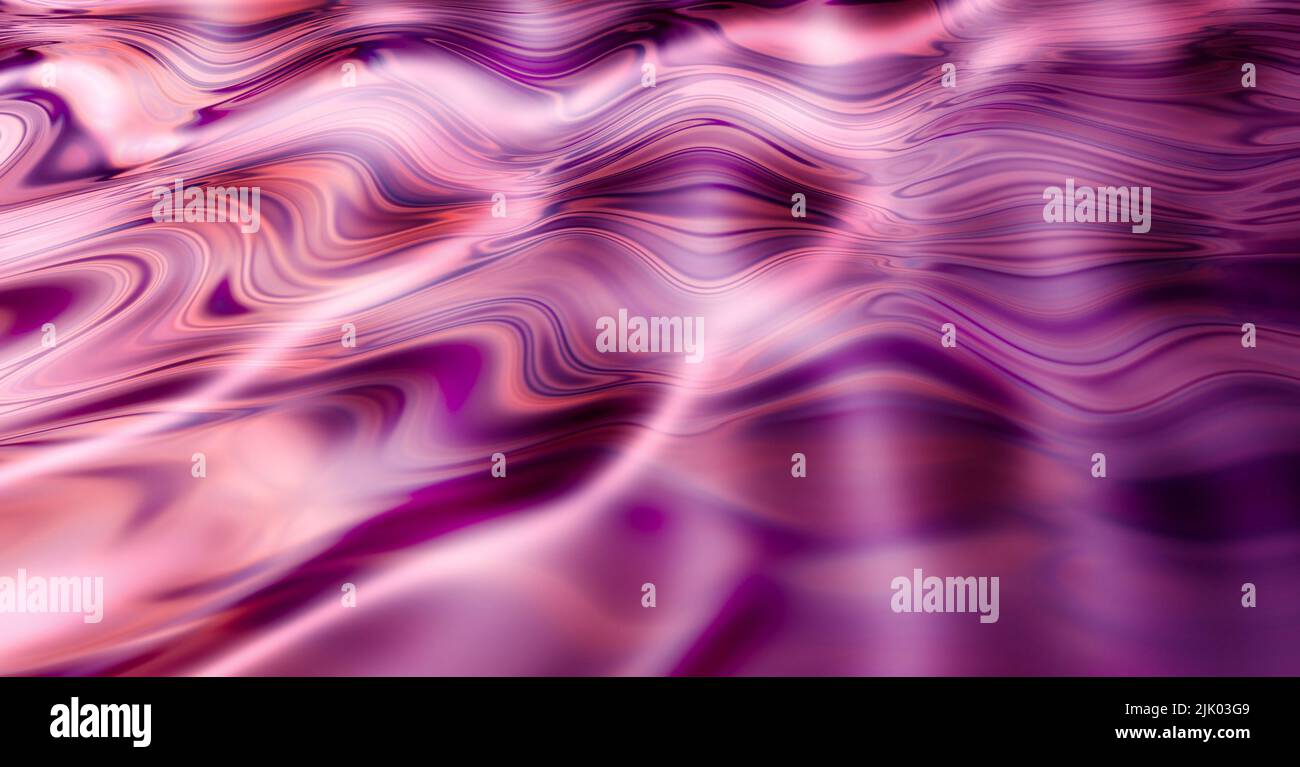 CGI abstract ripple effect of liquid with pink, purple mixture ...