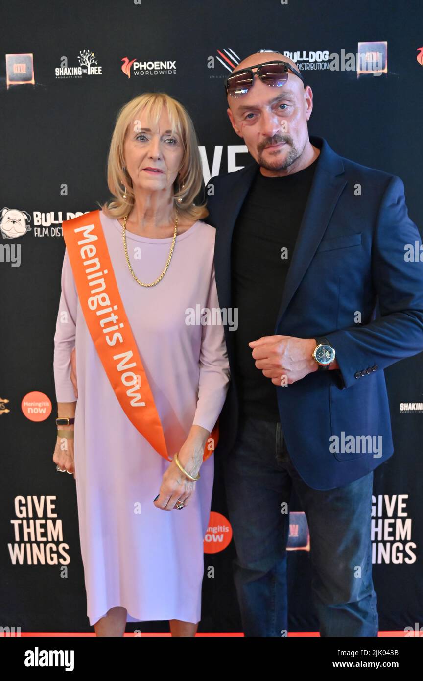 London, UK. 28th July, 2022. Mary Garley and Sean Cronin attends "GIVE THEM WINGS" Film ...