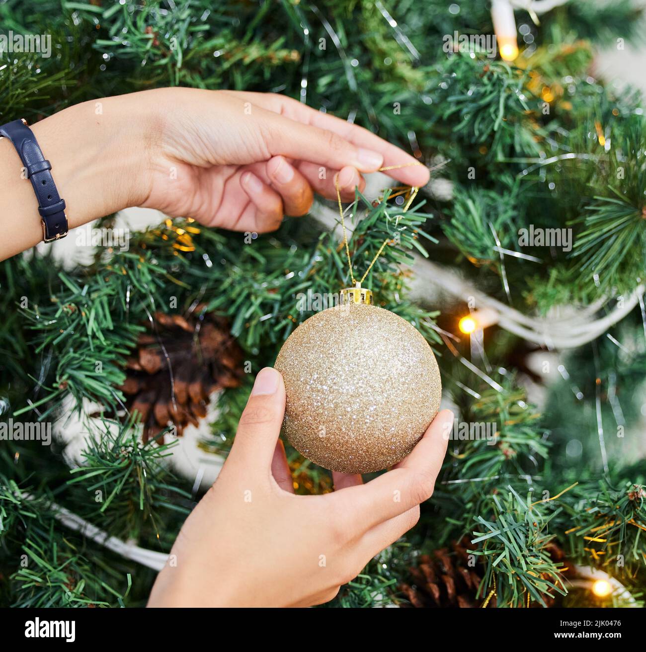 Decorating is the fun part. an unrecognizable person decorating a ...