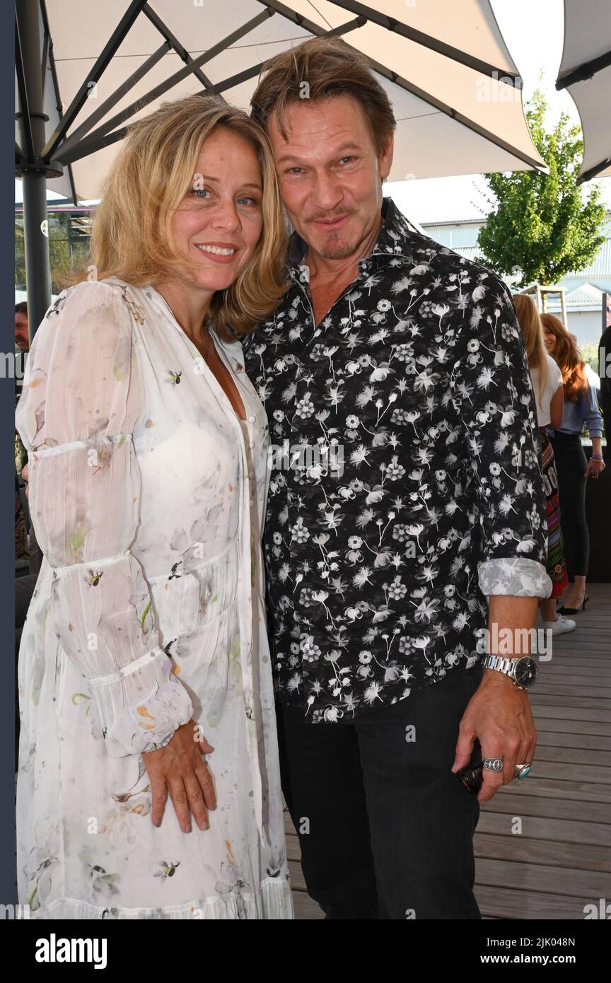 Munich, Germany. 28th July, 2022. The actor couple Thure Riefenstein ...