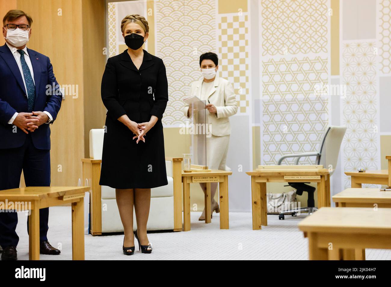 Tokyo, Japan. 29th July, 2022. Yulia Tymoshenko former Prime Minister of Ukraine waits to meet ...