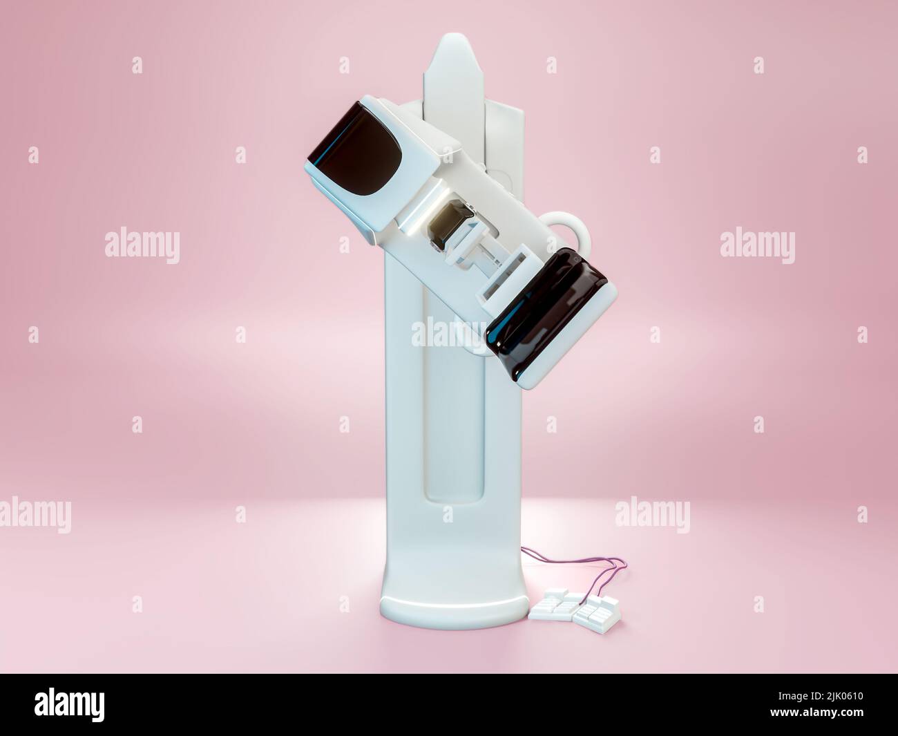 Mammography device for screening breast cancer in hospital on pink ...