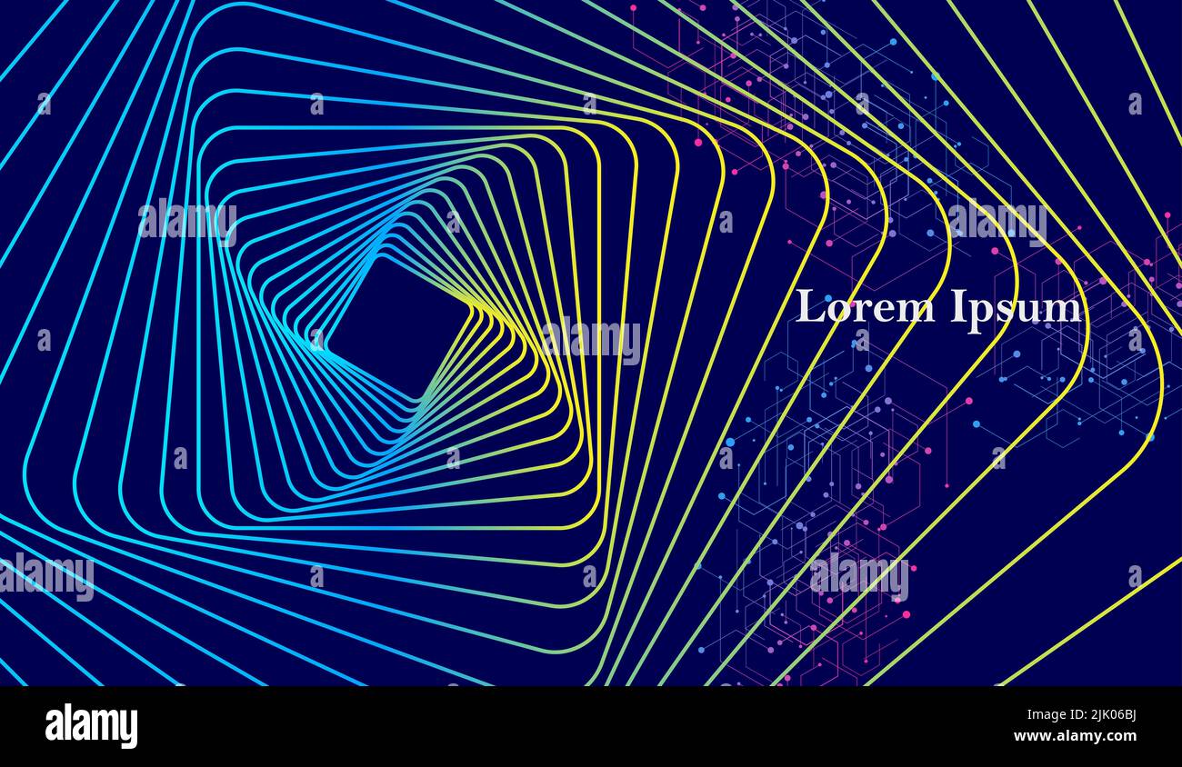 abstract blue yellow square, network concept, geometric pattern texture ...