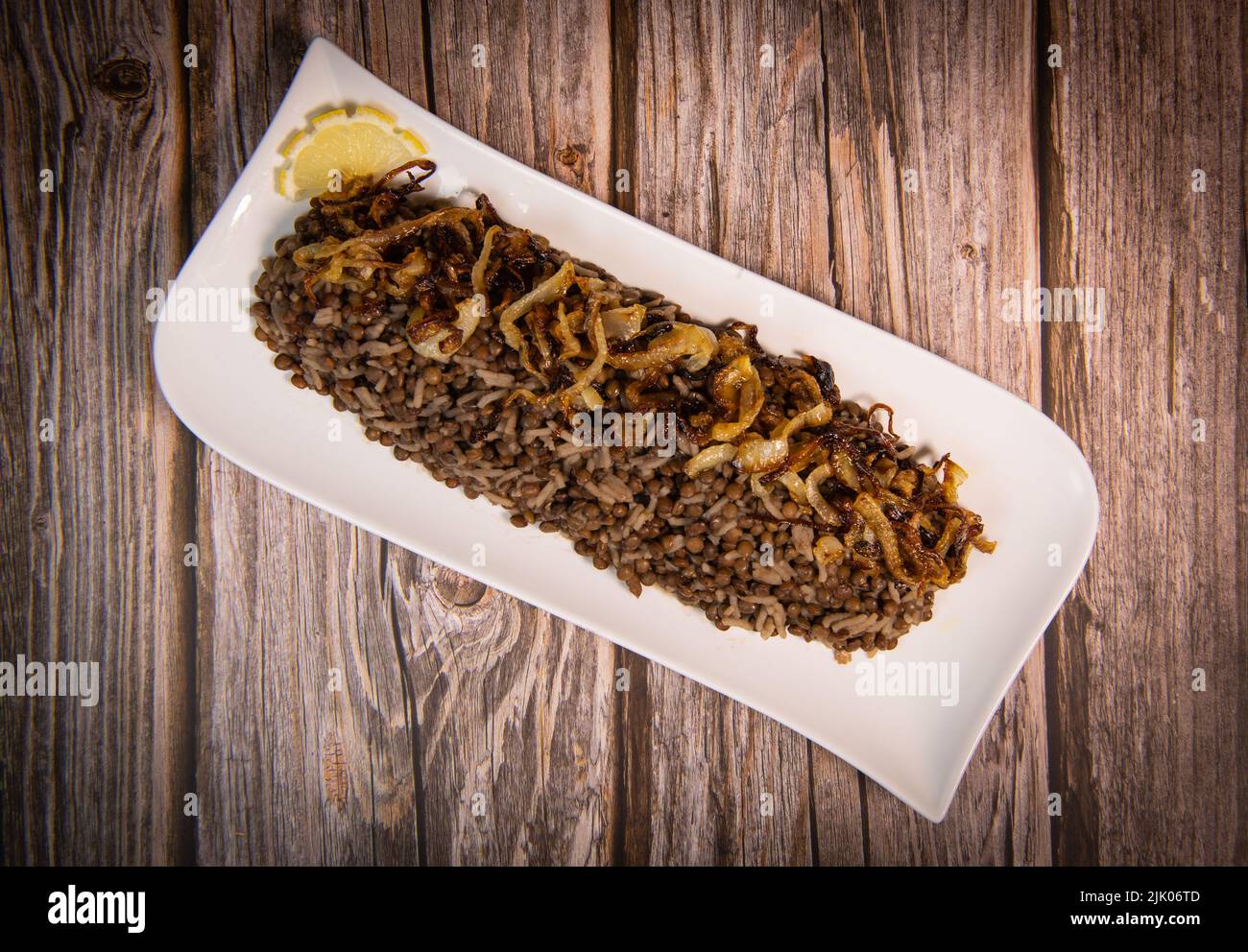 VEGAN LEBANESE LENTILS WITH GOLDEN ONIONS AND RICE RECIPE , MDARDARA B ...