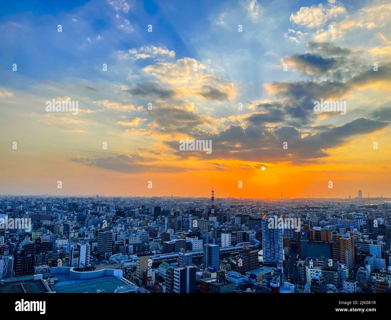 Osaka skyline during sunset hi-res stock photography and images - Alamy