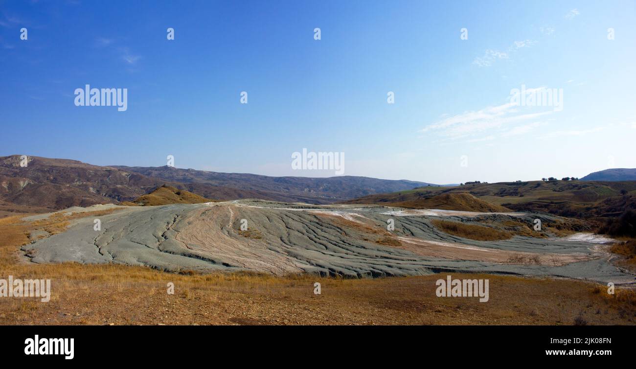 Beautiful mud volcano in the mountains. Shemakha region. Azerbaijan ...