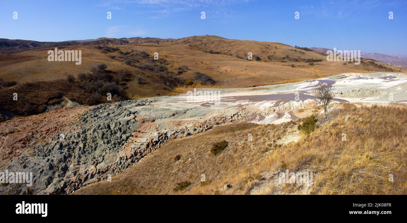 Beautiful mud volcano in the mountains. Shemakha region. Azerbaijan ...