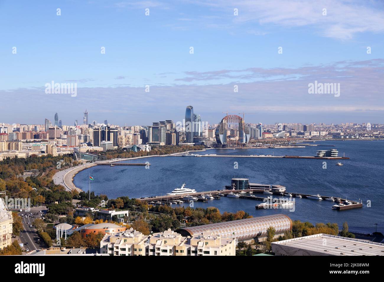 Beautiful panorama of the city of Baku. Azerbaijan Stock Photo - Alamy