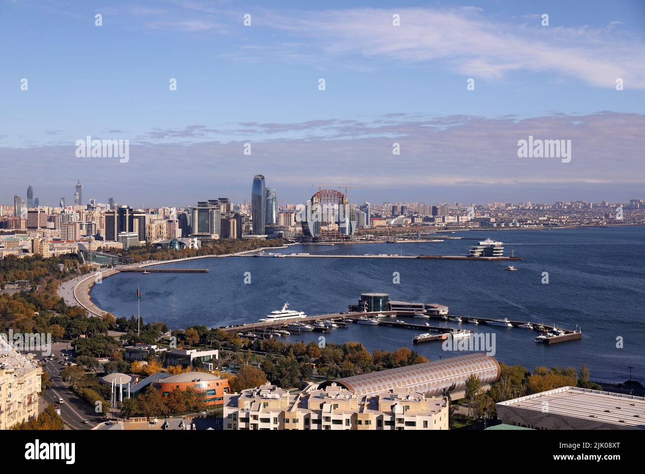 Beautiful panorama of the city of Baku. Azerbaijan Stock Photo - Alamy