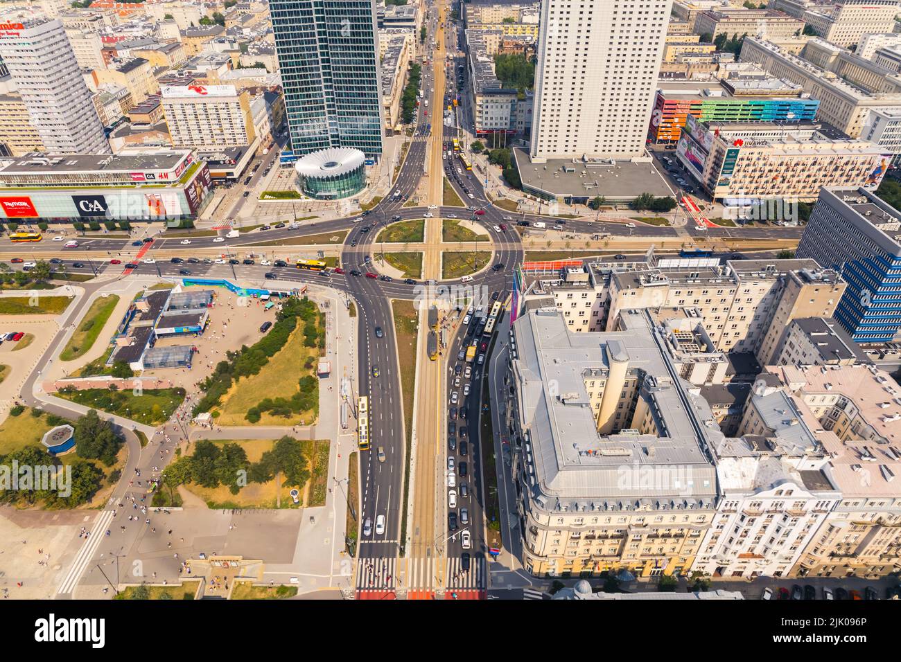 Roundabout birds eye view hi-res stock photography and images - Alamy