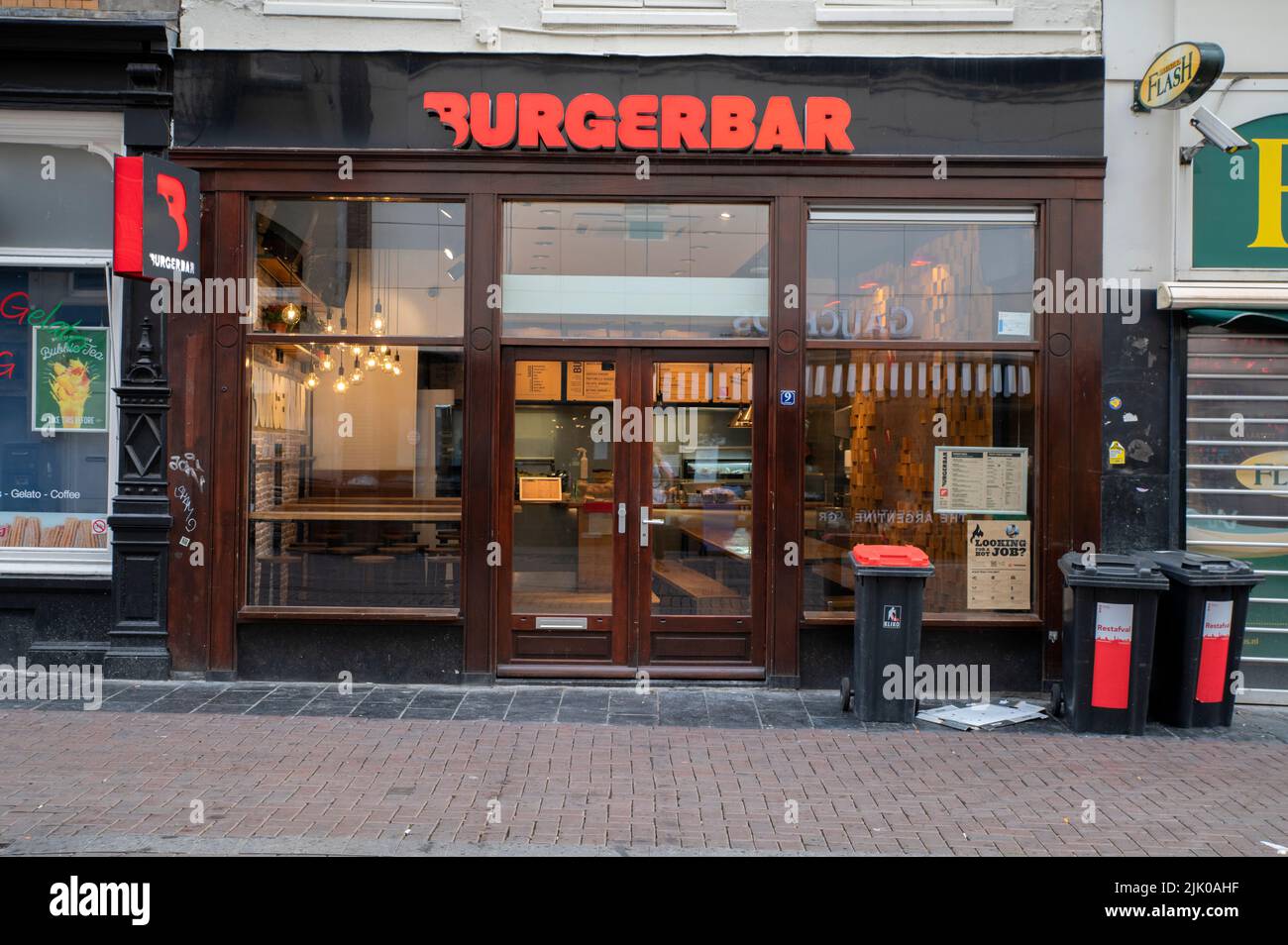 Damaged Billboard Burgerbar Restaurant At Amsterdam The Netherlands 25 ...