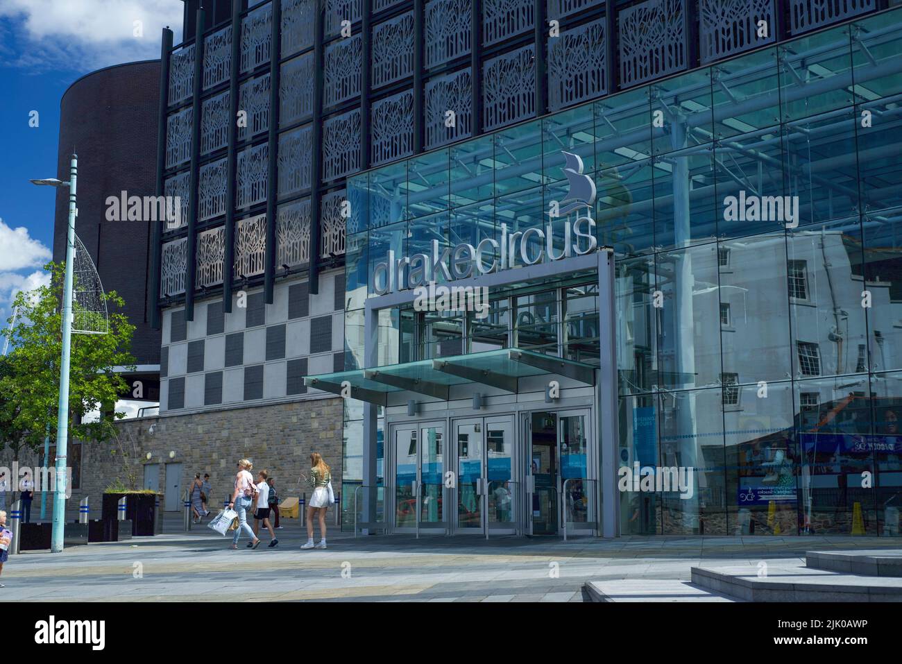 Drakes Circus entrance in Plymouth, UK Stock Photo - Alamy