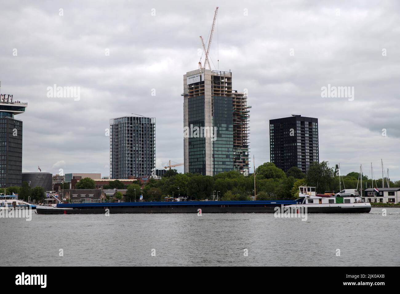 Large Cargo Ship At The IJ River At Amsterdam The Netherlands 11-7-2022 ...