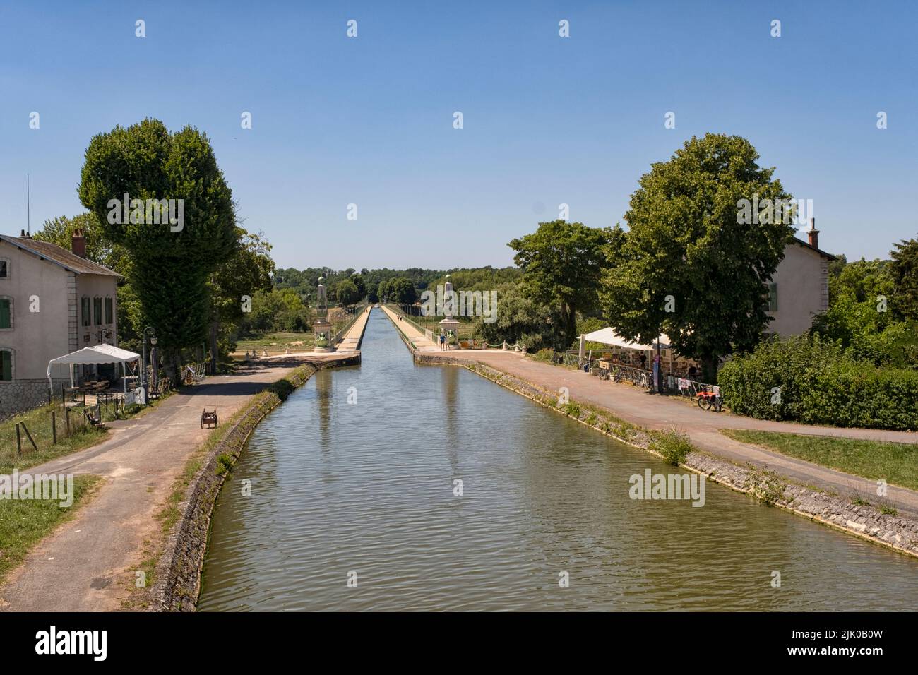 The Canal bridge crossing the Loire river in Briare. France. Made in ...