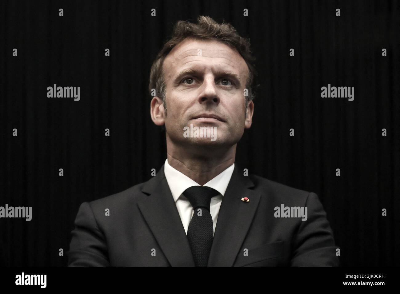 President Emmanuel Macron visits the exhibition "Benin Art of yesterday ...