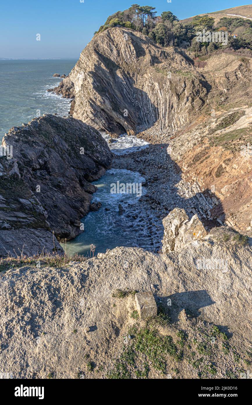 Stair Hole is a small cove west of Lulworth Cove in Dorset, Durdle Dor ...