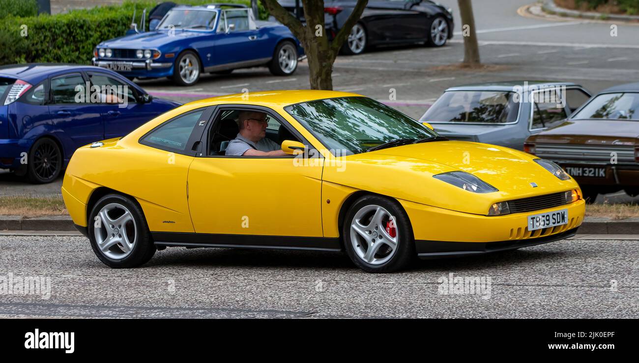 1999 yellow Fiat Coupe Stock Photo - Alamy