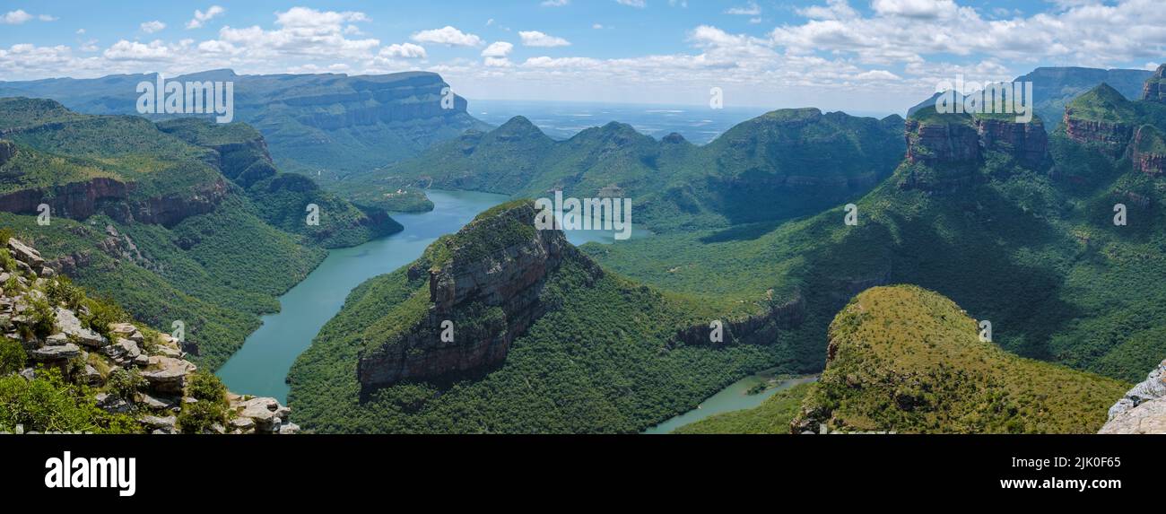 Panorama Route South Africa, Blyde river canyon with the three ...