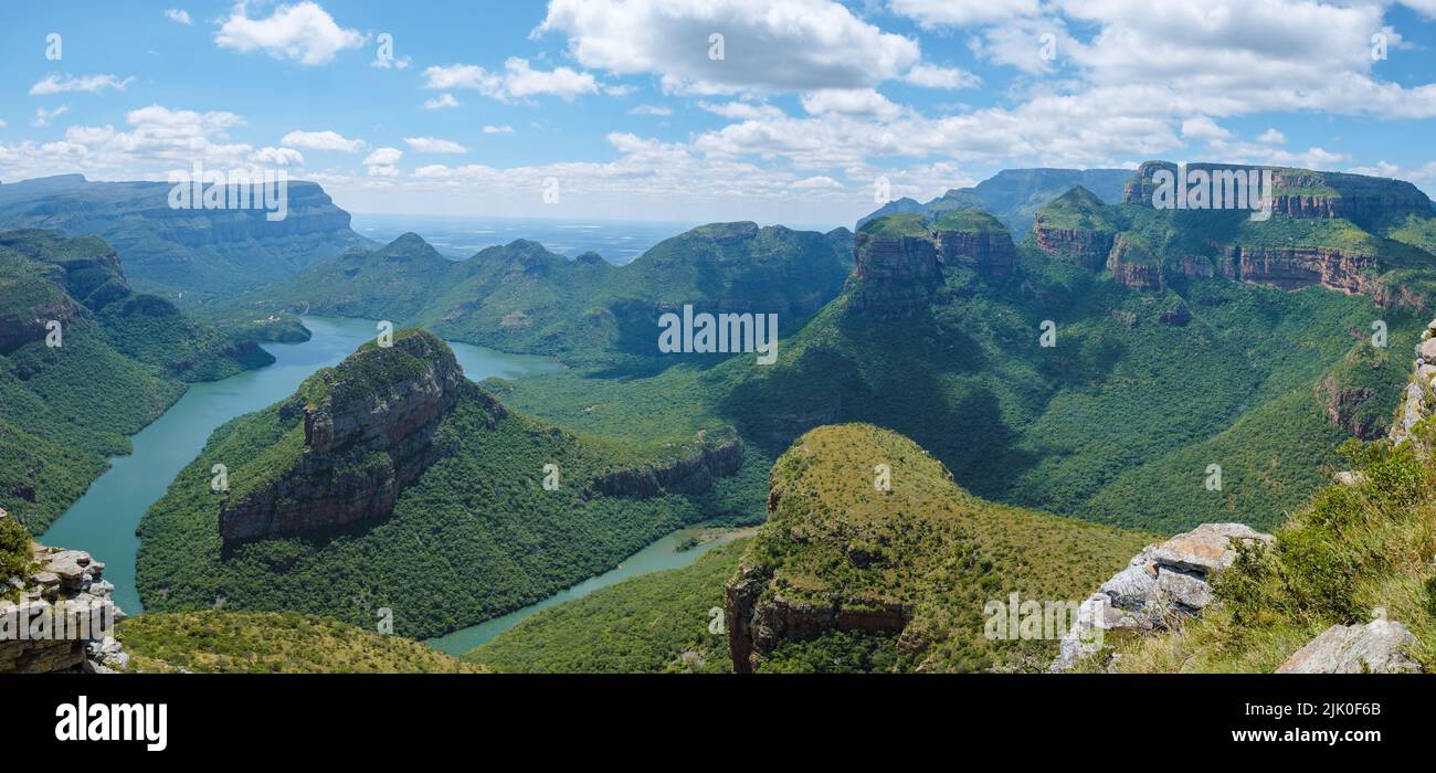 Panorama Route South Africa, Blyde river canyon with the three ...