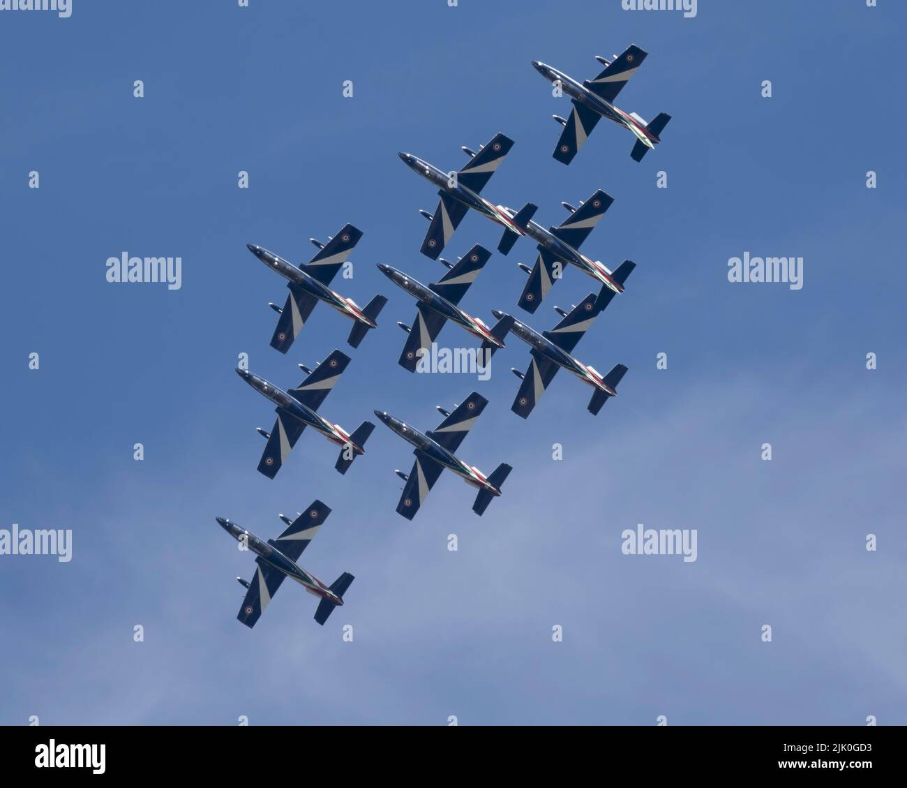 The Frecce Tricolori Italian Aerobatic team at RIAT 2022 Stock Photo ...