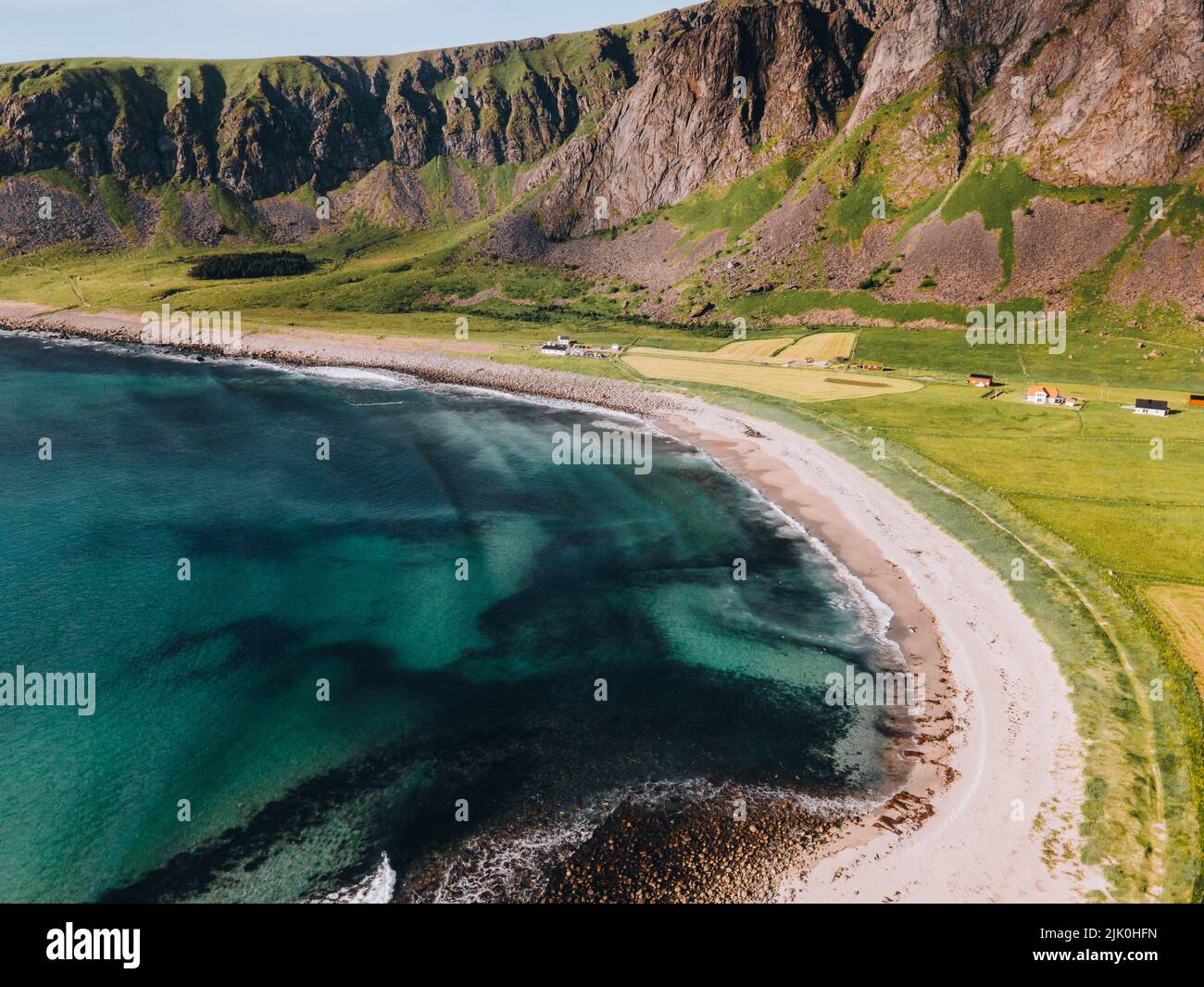Unstad Beach in the Lofoten Islands in Norway Stock Photo - Alamy