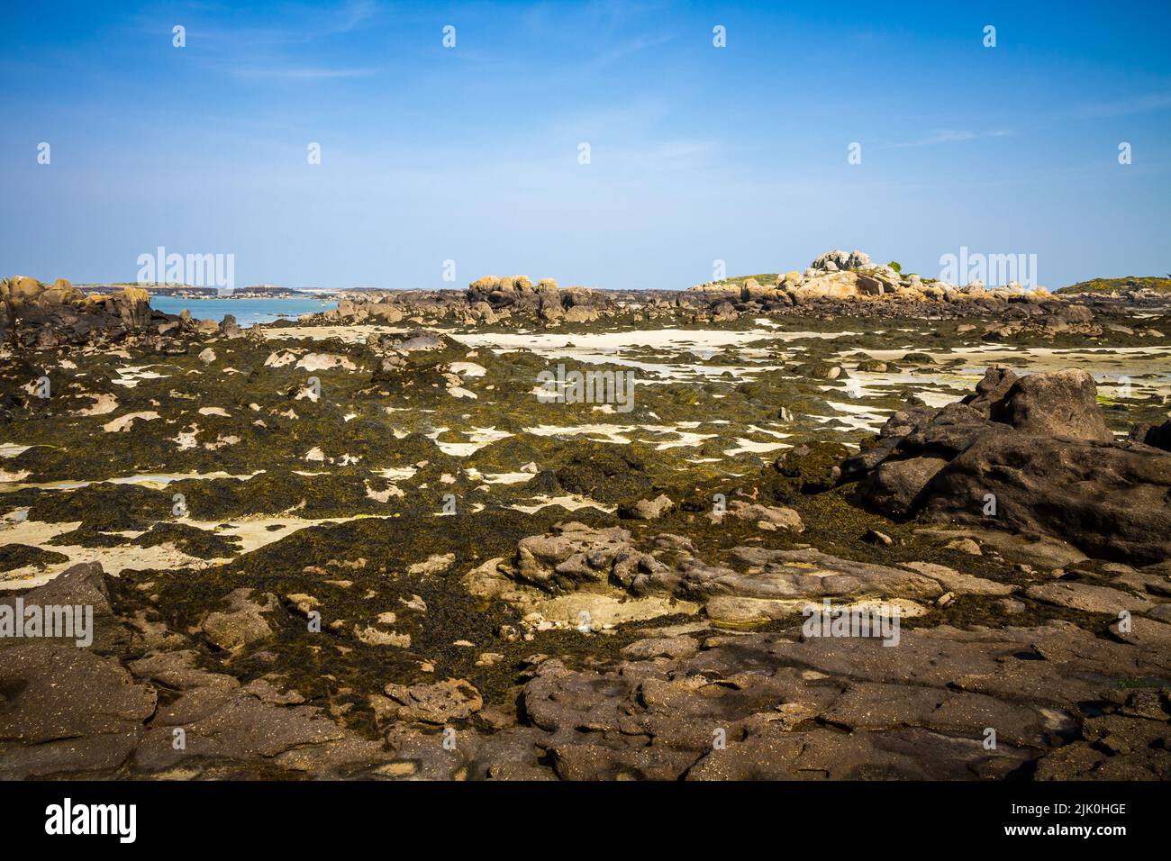Chausey island coast and cliffs landscape in Brittany, France Stock ...