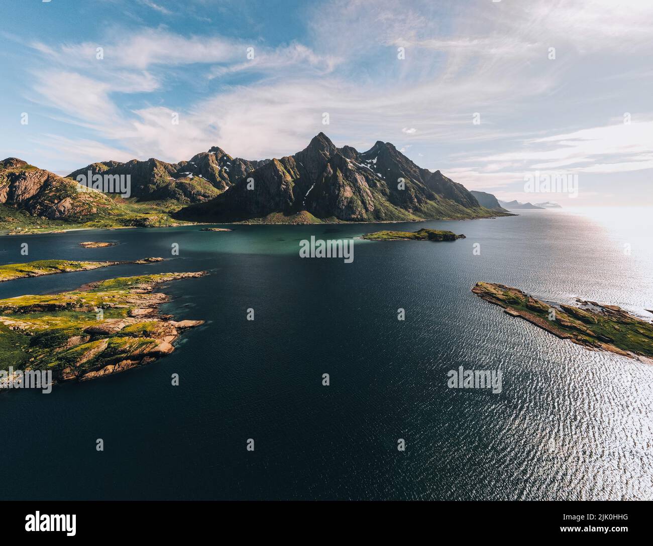 Views from Maervoll in the Lofoten Islands in Norway Stock Photo - Alamy