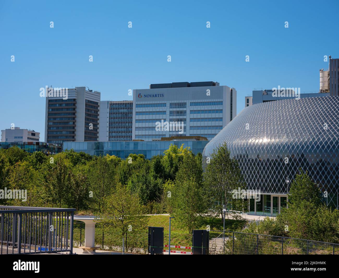 Basel, Switzerland - July 8 2022: Futuristic Novartis Pavillon at ...