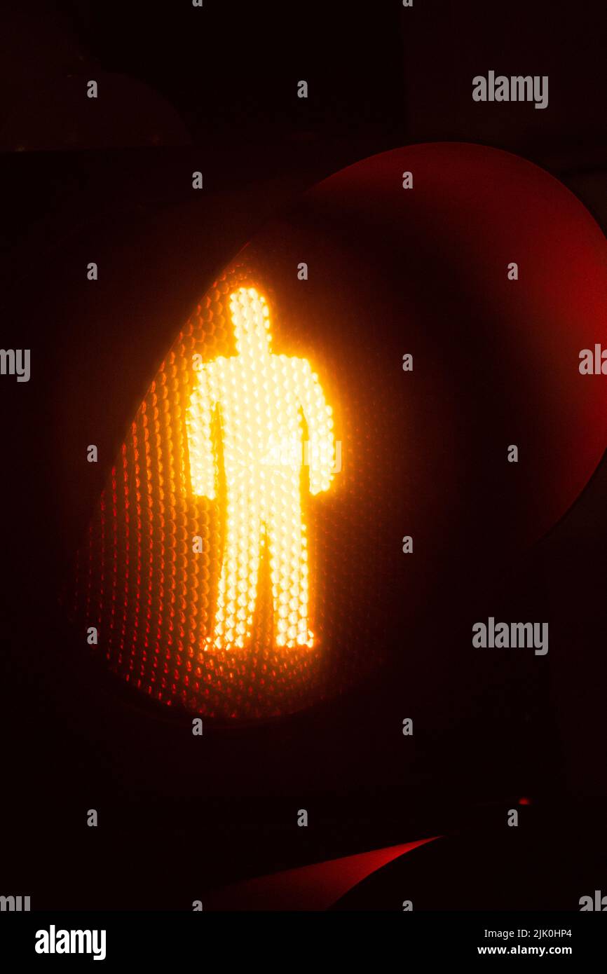 Vertical shot sign pedestrians hi-res stock photography and images - Alamy