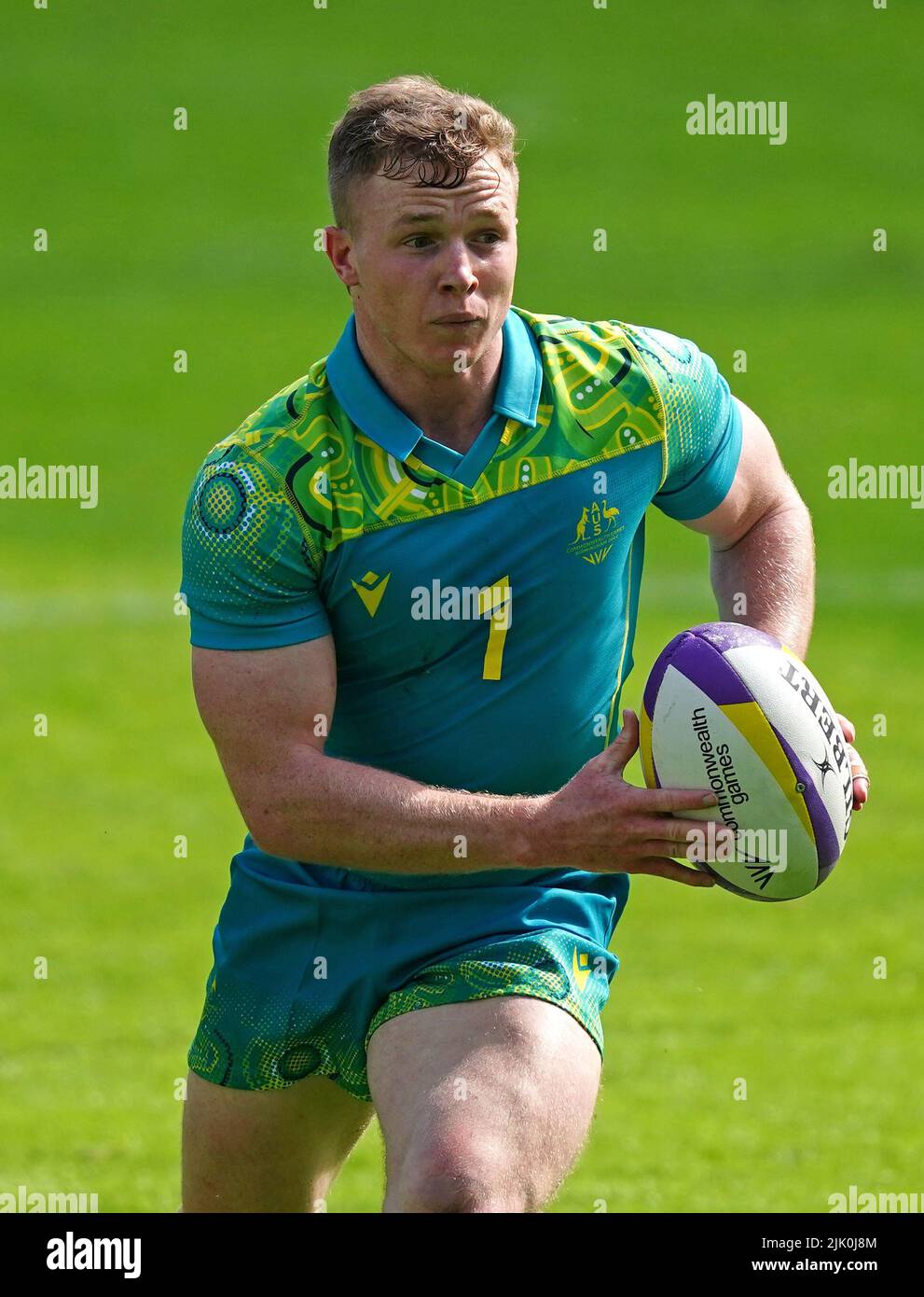 Australia's Henry Hutchison during the Men's Pool D Rugby Sevens match ...