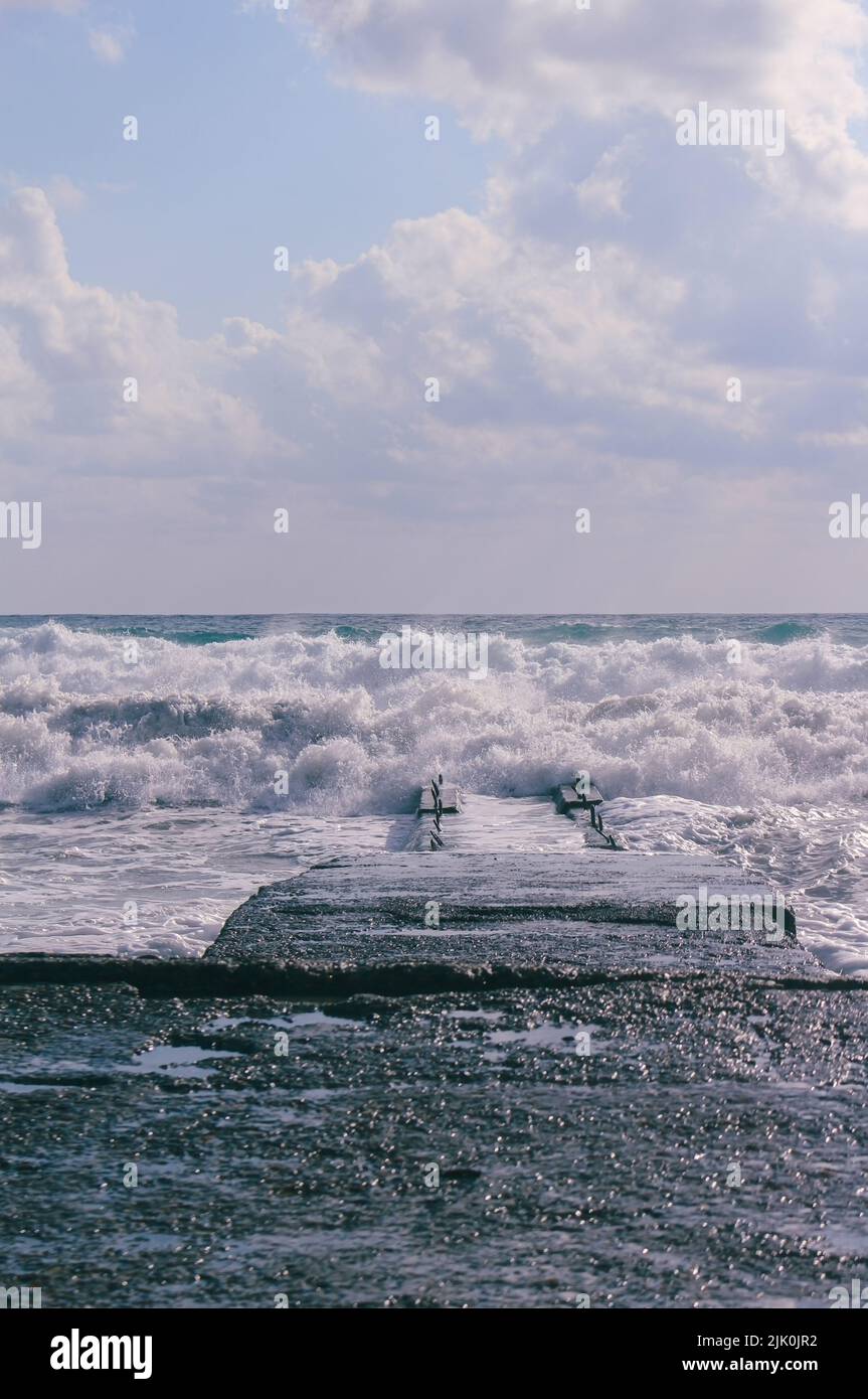 A view on the Black Sea from the harbour in Russia Stock Photo - Alamy