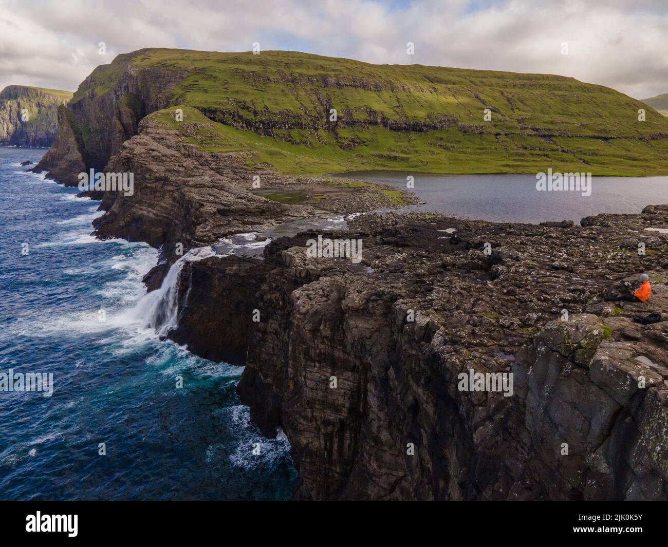 Aerial bosdalafossur waterfall hi-res stock photography and images - Alamy