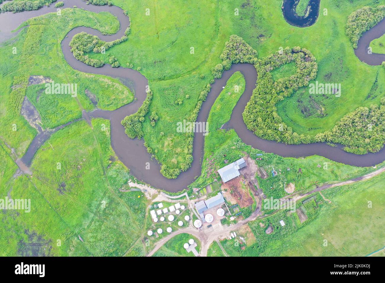 Xilingol. 25th July, 2022. Aerial photo taken on July 25, 2022 shows a ...