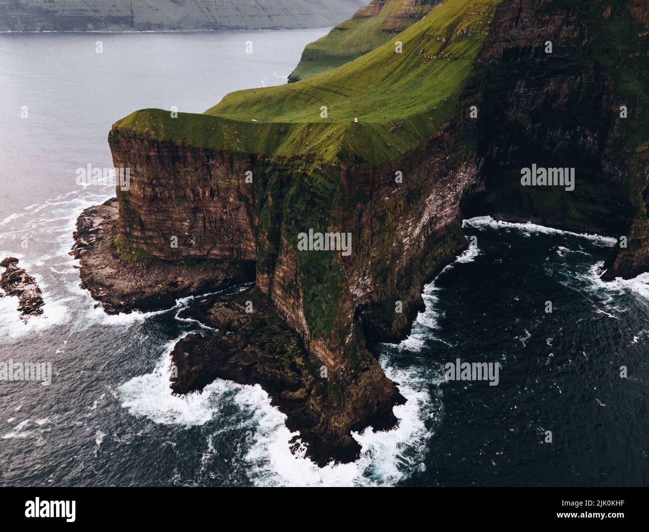 Kallur Lighthouse at Trøllanes on Kalsoy, Faroe Islands Stock Photo - Alamy