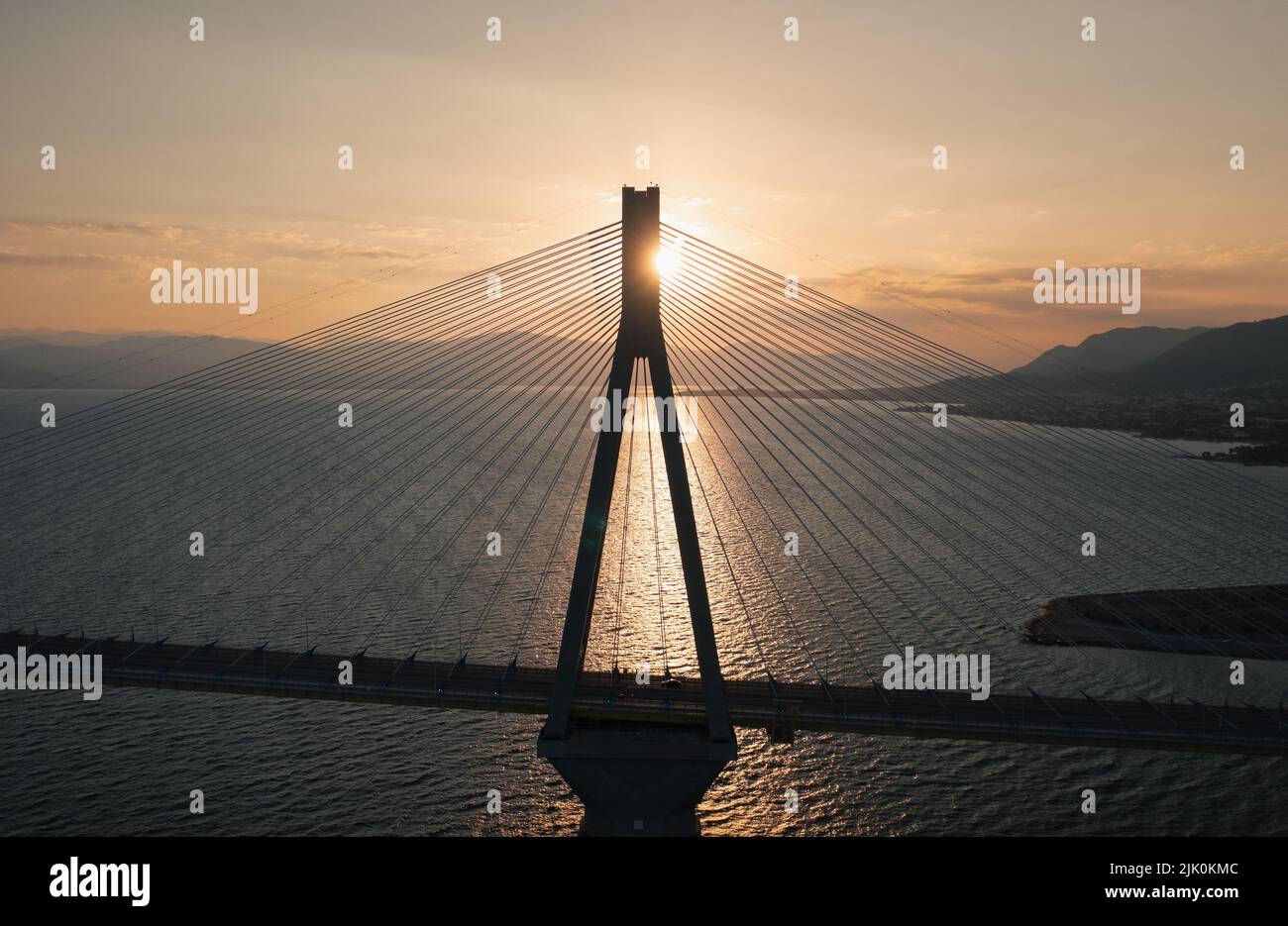 Cable bridge of Rio - Antirio Stock Photo - Alamy