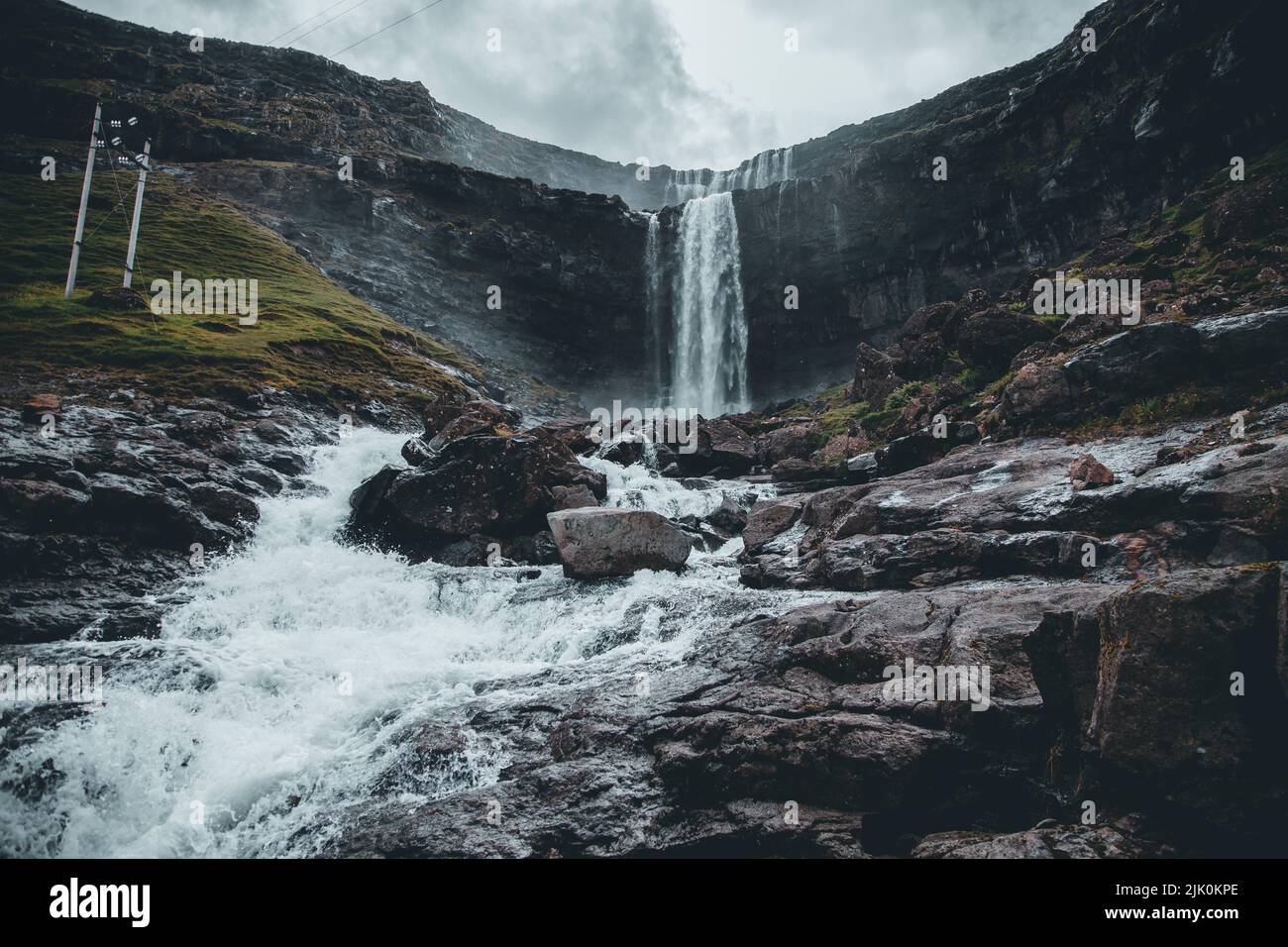 Fossá Waterfall as seen in the Faroe Islands Stock Photo - Alamy