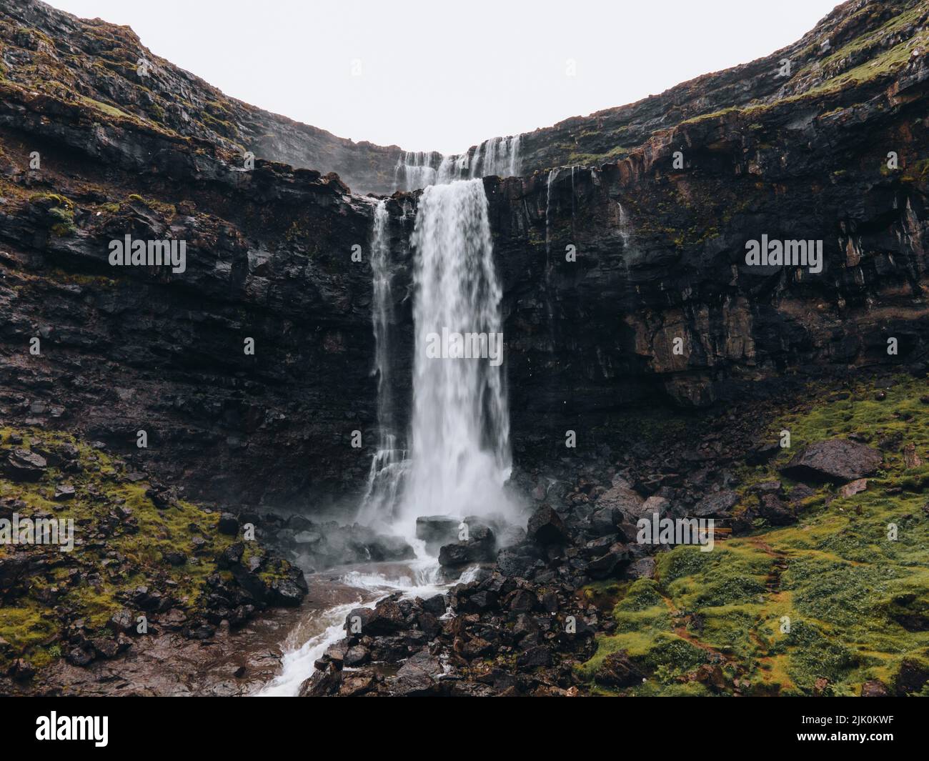 Fossá Waterfall as seen in the Faroe Islands Stock Photo - Alamy