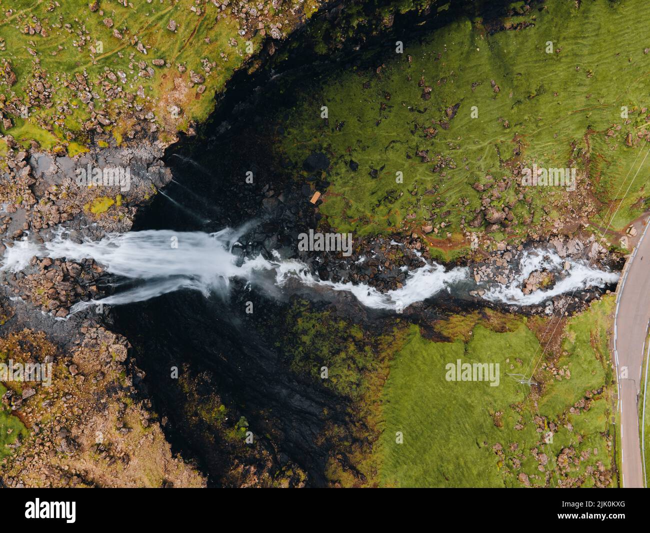 Fossá Waterfall as seen in the Faroe Islands Stock Photo - Alamy