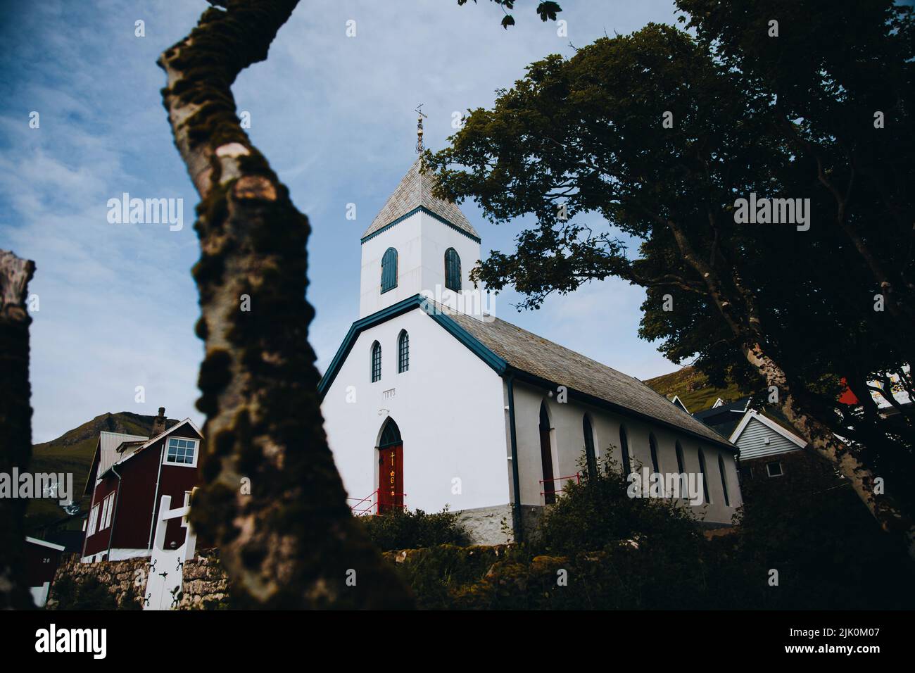 The Kvívík Church in Kvívík, Faroe Islands Stock Photo - Alamy