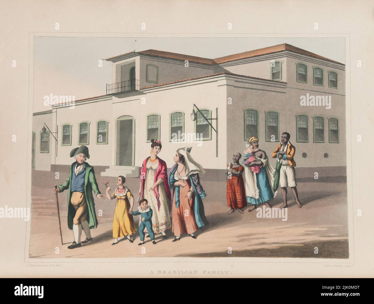 A Brazilian Family drawing by Sir Henry Chamberlain, 2nd Baronet ...