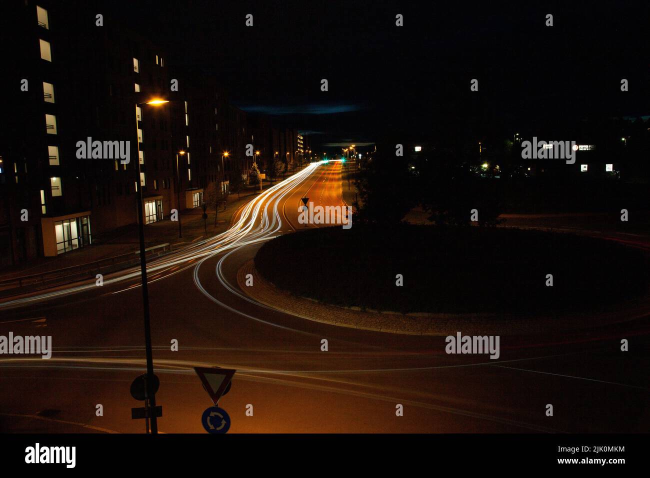 Lorenskog by night in Norway Stock Photo - Alamy