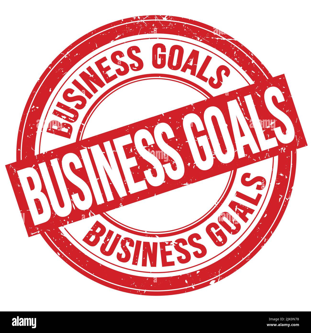BUSINESS GOALS text written on red round grungy stamp sign Stock Photo ...