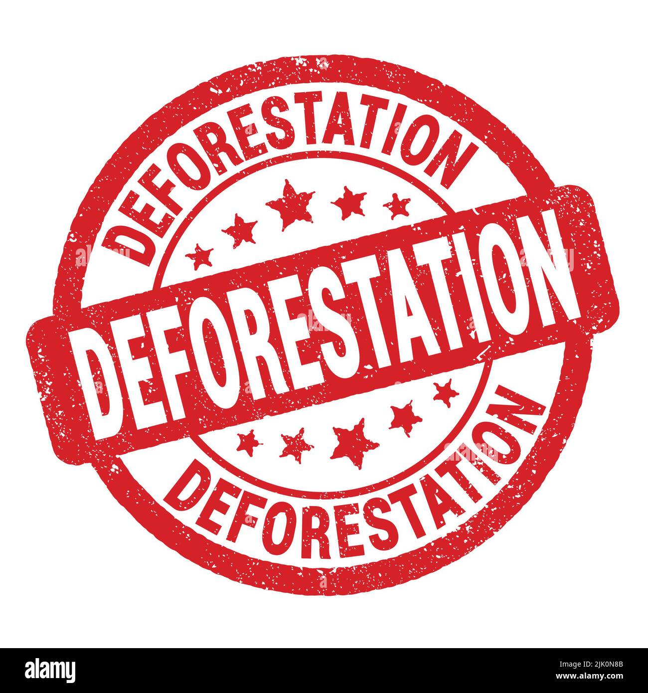 DEFORESTATION text written on red grungy stamp sign Stock Photo - Alamy